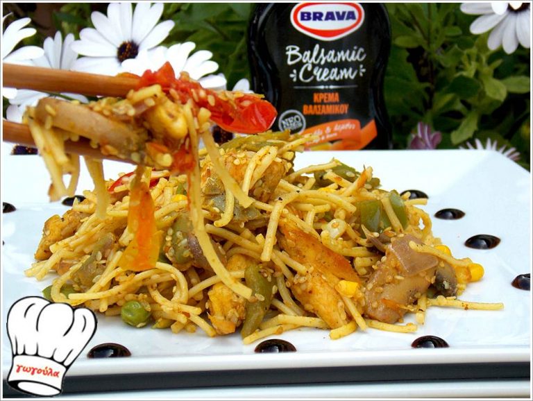 ΚΟΤΟΠΟΥΛΟ ΜΕ ΛΑΧΑΝΙΚΑ ΚΑΙ NOODLES!!! - Νόστιμες συνταγές της Γωγώς!