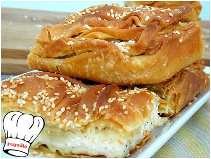 ΓΡΗΓΟΡΗ ΤΡΑΓΑΝΗ ΤΥΡΟΠΙΤΑ ΜΕ ΔΥΟΣΜΟ ΚΑΙ ΔΥΟ ΤΥΡΙΑ!!! - Νόστιμες συνταγές ...