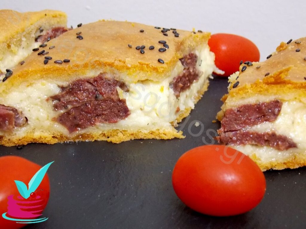 ΠΙΤΑ ΜΕ ΣΟΥΤΖΟΥΚΙ ΚΑΙ ΓΡΑΒΙΕΡΑ ΝΑΞΟΥ - Νόστιμες συνταγές της Γωγώς!